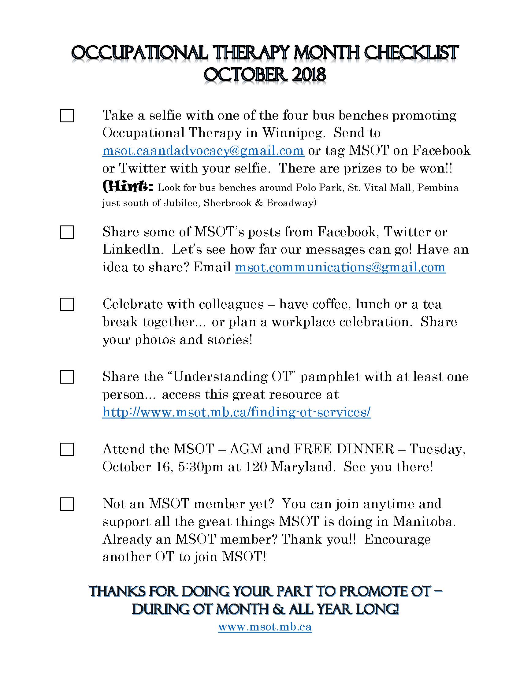 OT Month – MSOT